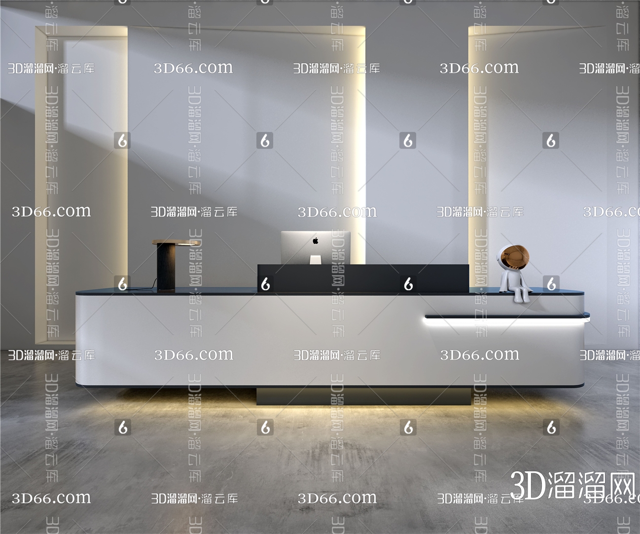 【接待台3D模型下载】-接待台3D模型素材下载_3D溜溜网