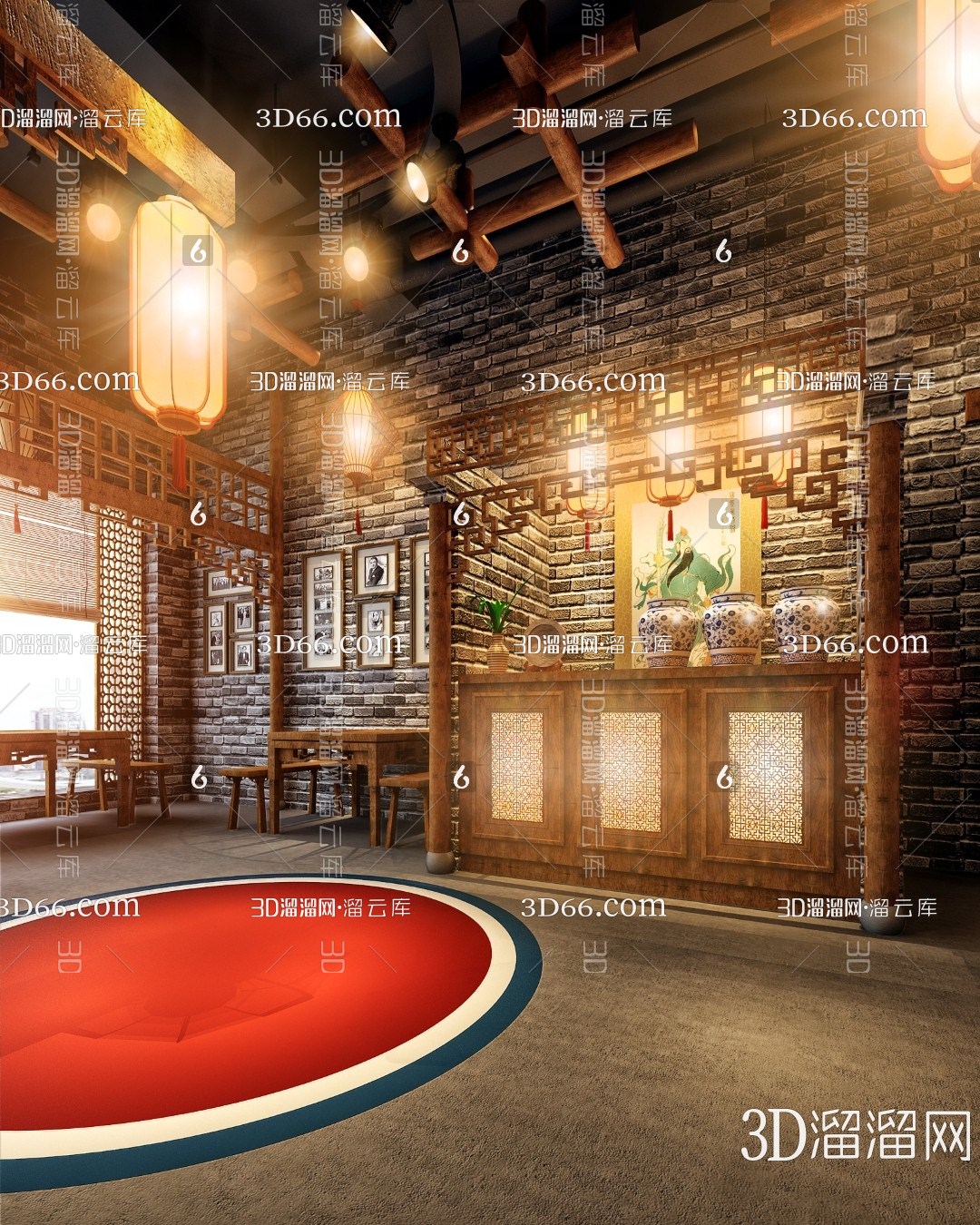 【酒店餐饮SU模型】_工装_免费SU模型库下载_3D溜溜网